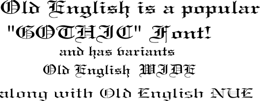Old english gothic font - familyWas