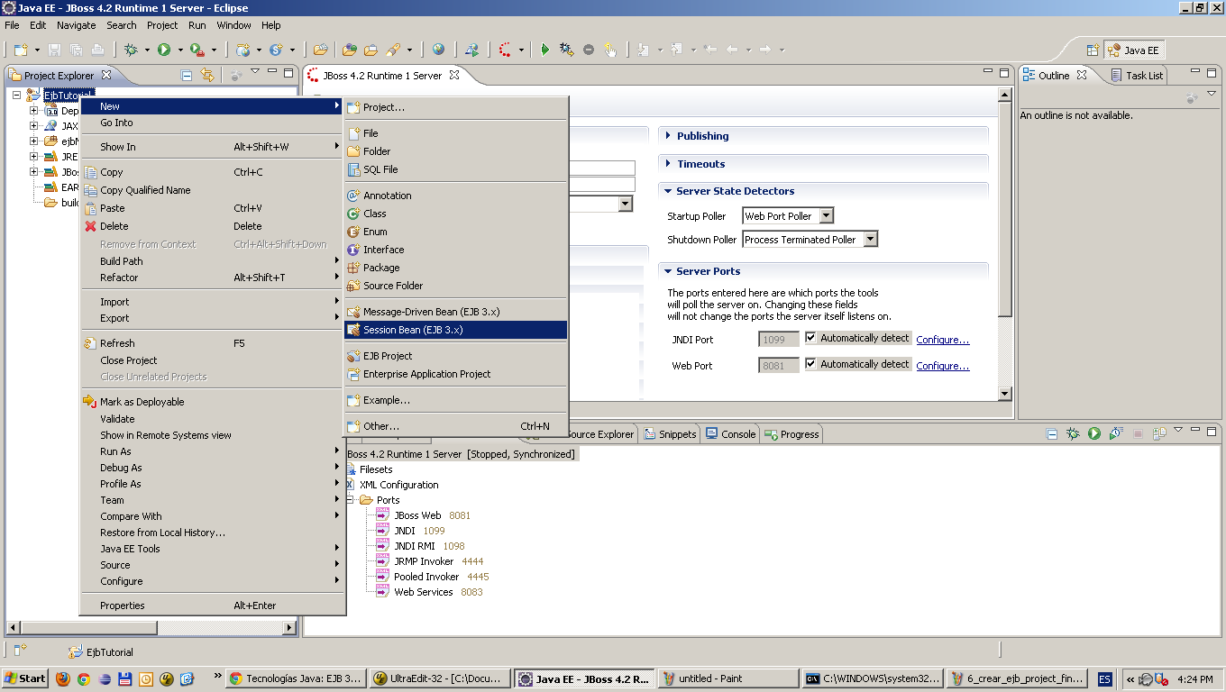 Java Frameworks & APIs: EJB - Configuración Eclipse + JBoss + EJB3
