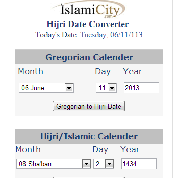 Blog Cipina: Semak Tarikh Lahir Dalam Bulan Islam