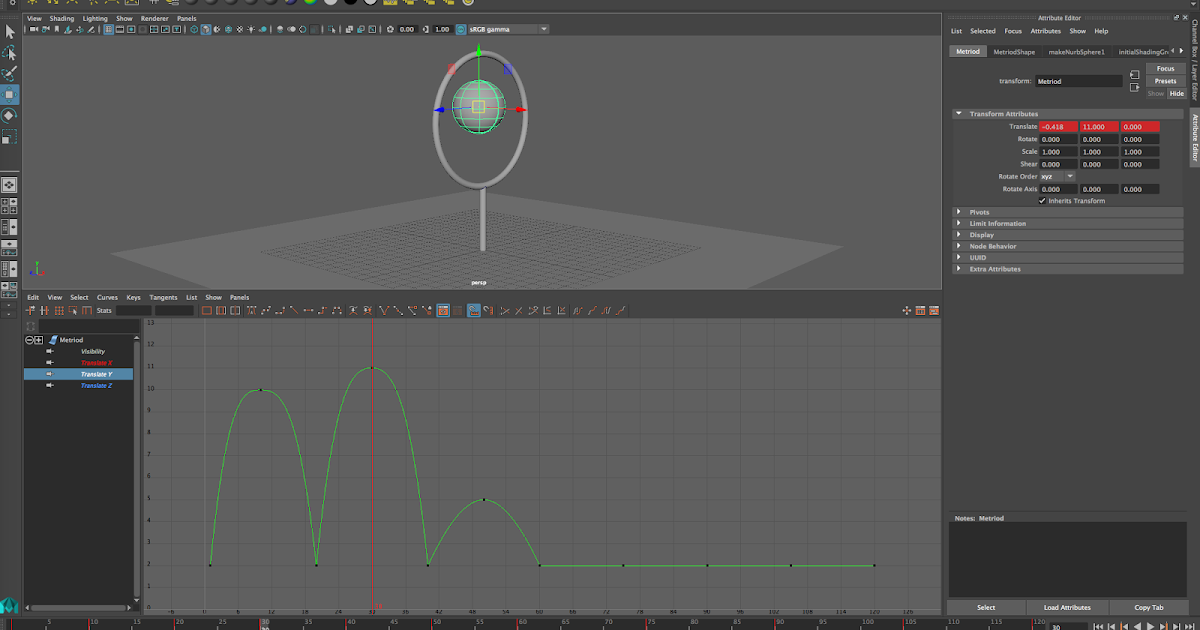 IMM211 Showcase: Maya Tutorial 1: Bouncing a ball