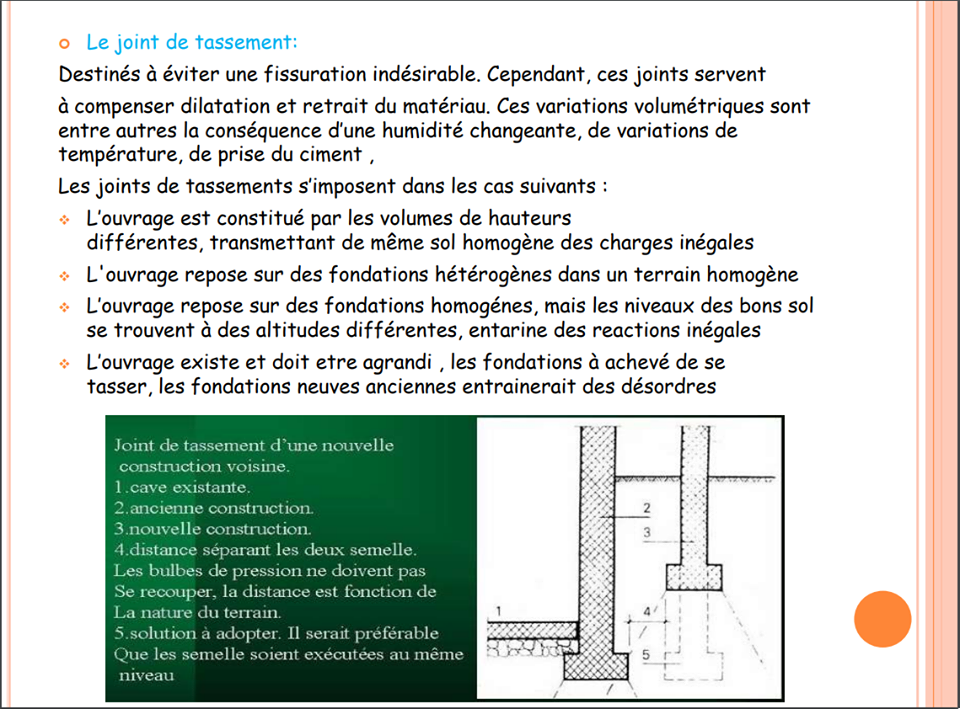 LES DIFFÉRENTS TYPE DE JOINTS - COURS EN BTP ET GÉNIE CIVIL
