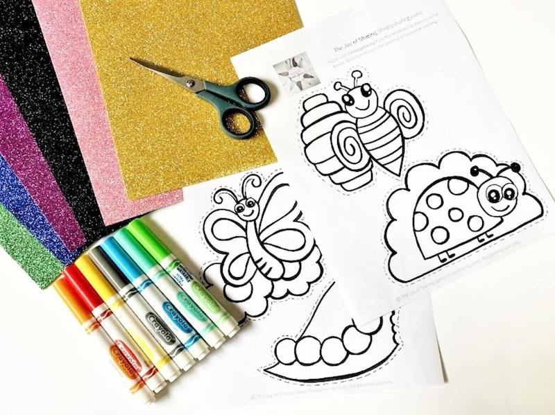 Spring Mosaic Coloring Page