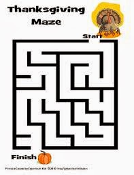 7 Easy Thanksgiving Mazes For Children