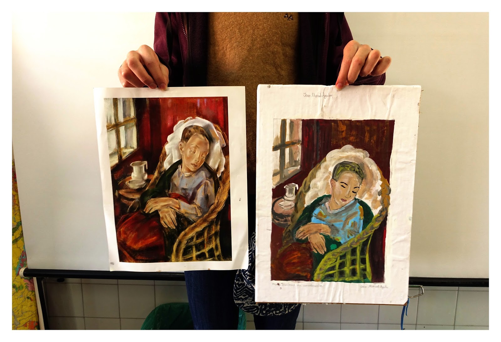 TRABAJO CON TÉMPERAS, COPIANDO UNA OBRA DE ARTE EN 4º DE ESO. 2015 ...