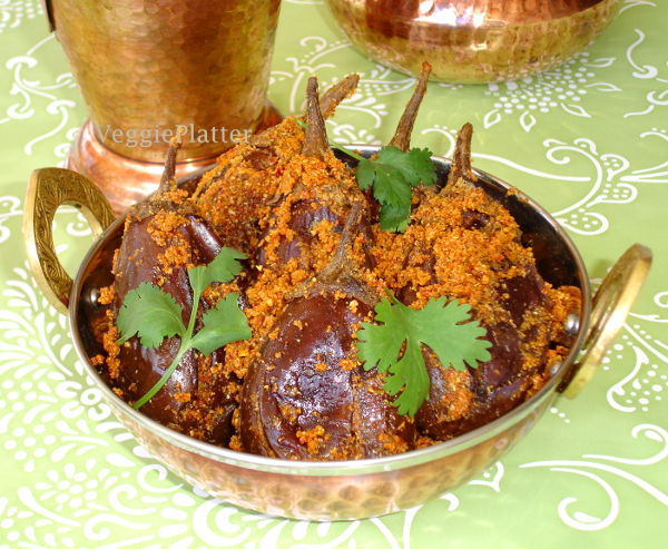 Veggie Platter: G ~ Gutti-Vankaya Koora (Dry Version)