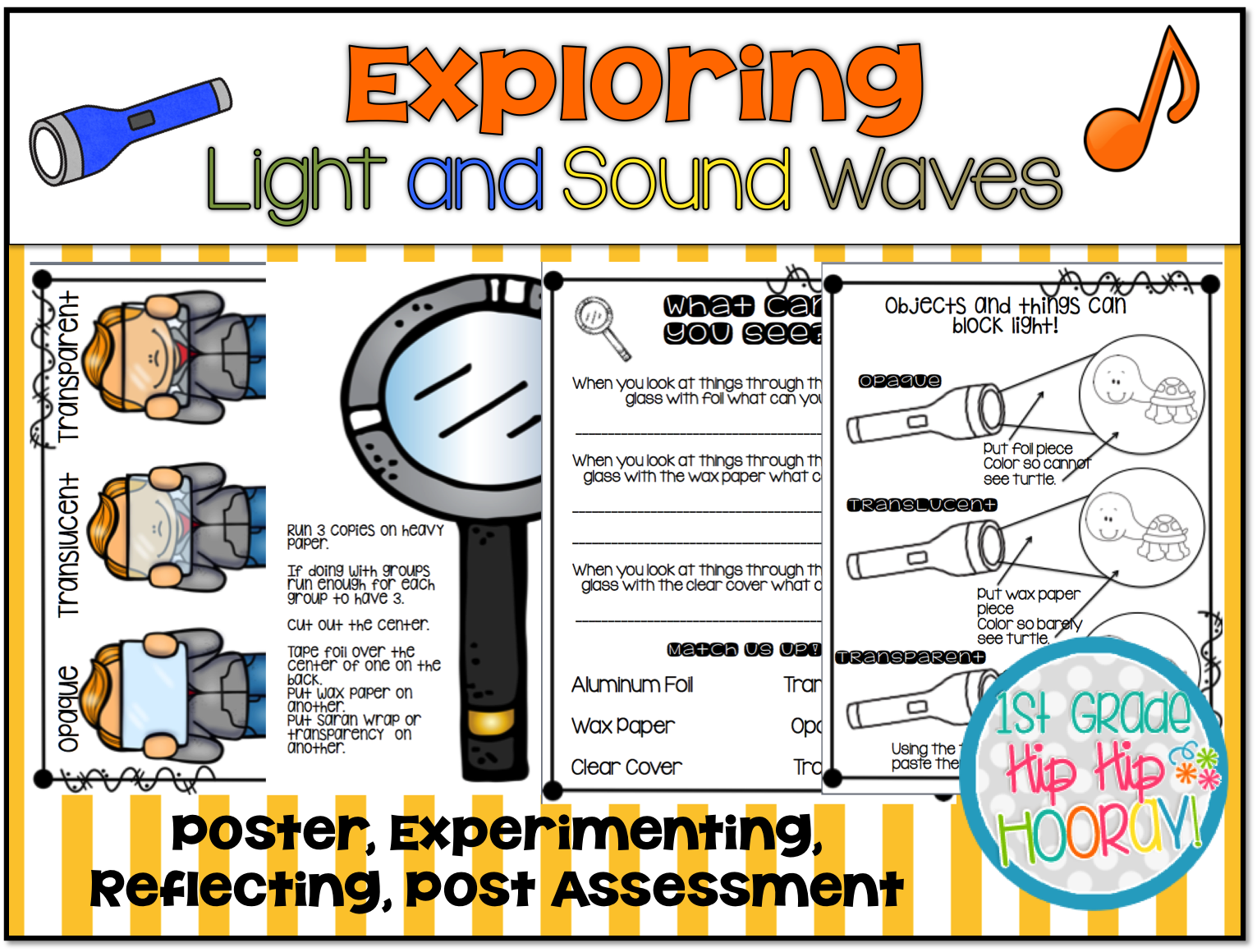 1st Grade Hip Hip Hooray!: Exploring Light and Sound Waves