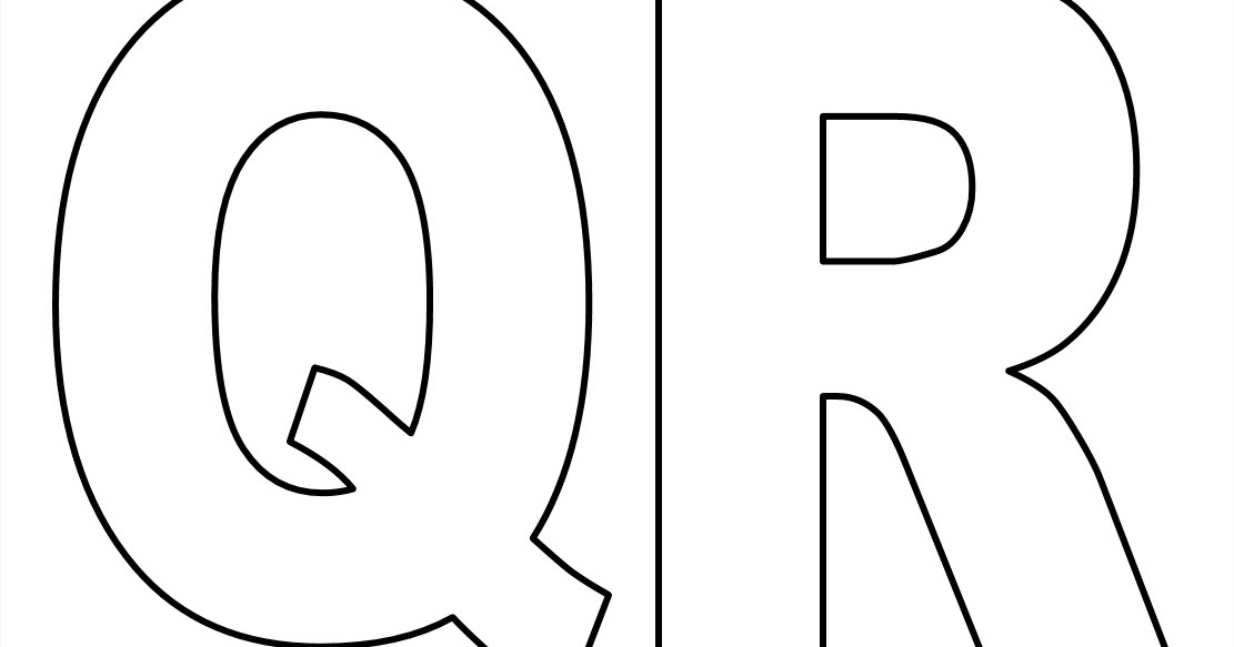 Moldes do alfabeto tamanho grande - Q R-ESPAÇO EDUCAR