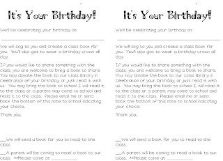 Classroom Freebies Too: Classroom Birthdays