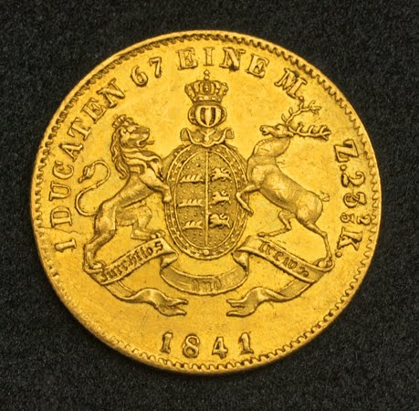 German Gold Ducat Coin, Kingdom of Wurttemberg.|World Banknotes & Coins ...