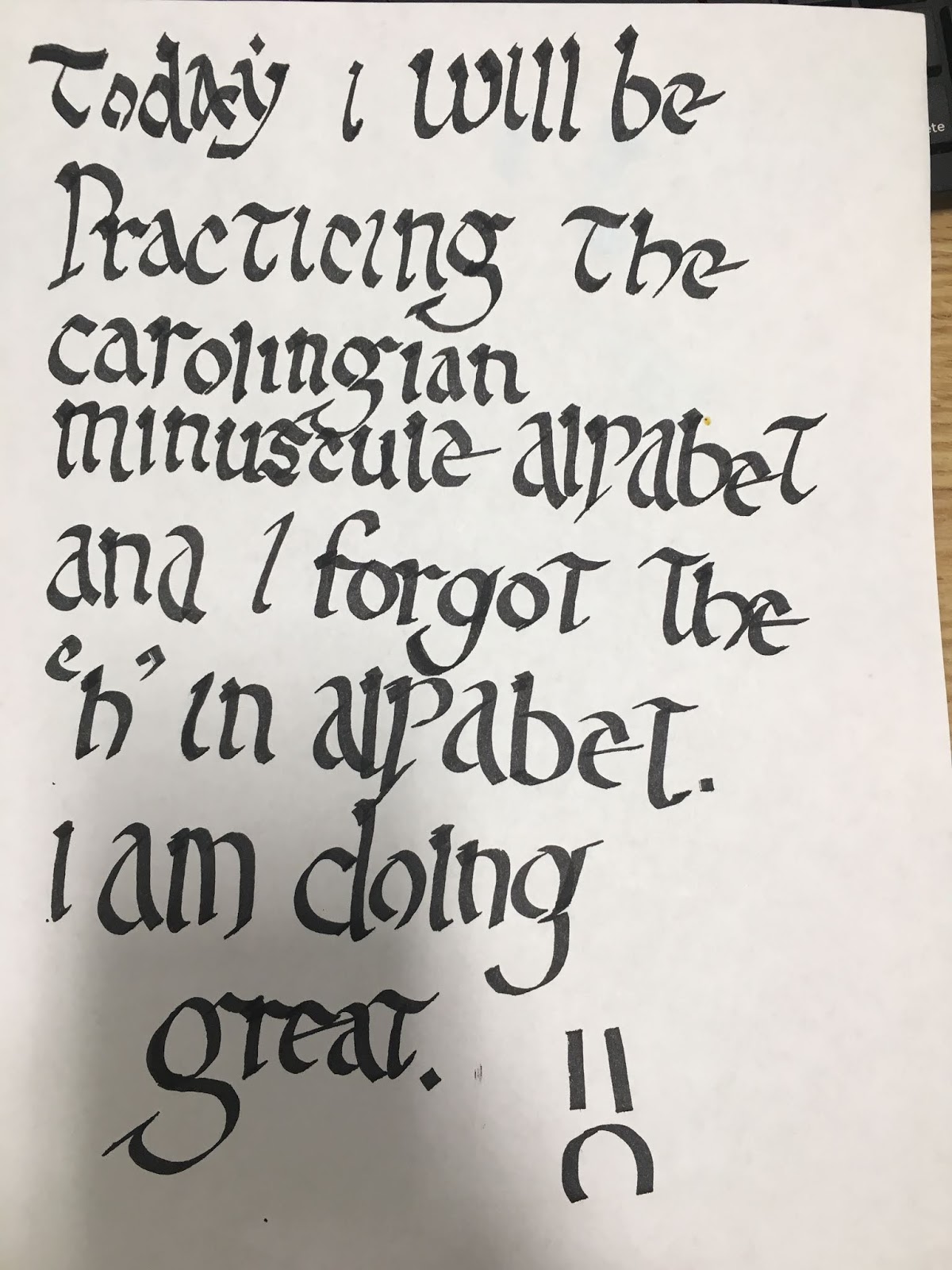 FYS Calligraphy: Calligraphy: Carolingian Minuscule