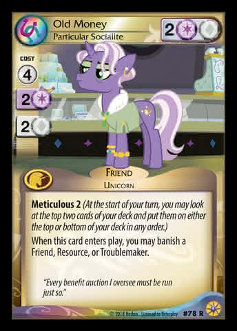 MLP Old Money, Particular Socialite CCG Cards | MLP Merch