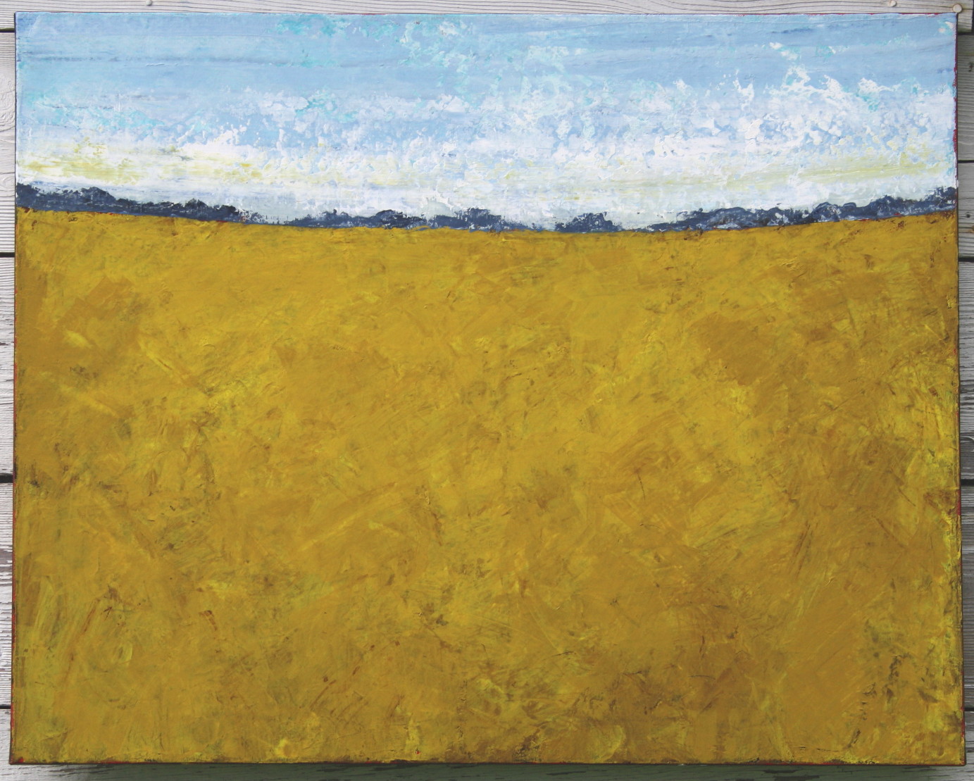 Sage Mountain Studio: Abstract Prairie Landscape Painting - Harvest