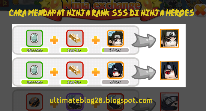 6 Cara Mendapat Ninja Rank SS di Ninja Heroes