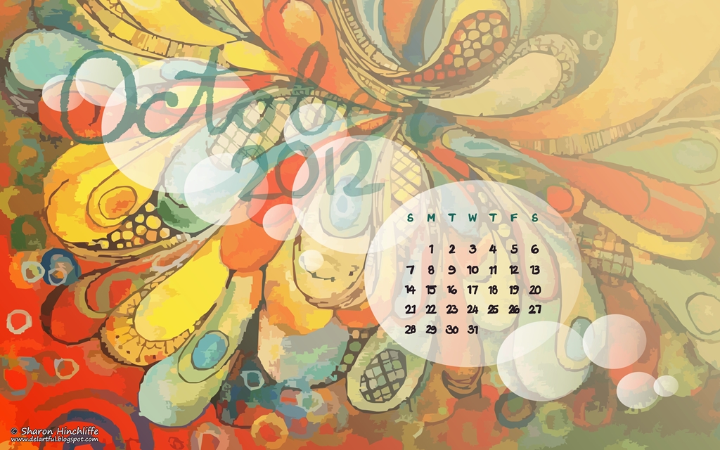 del.art.ful: Desktop Calendar : October