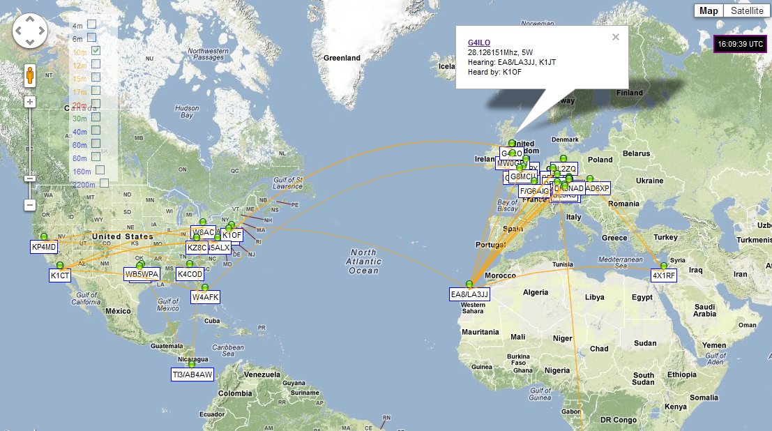 New WSPR map • AmateurRadio.com
