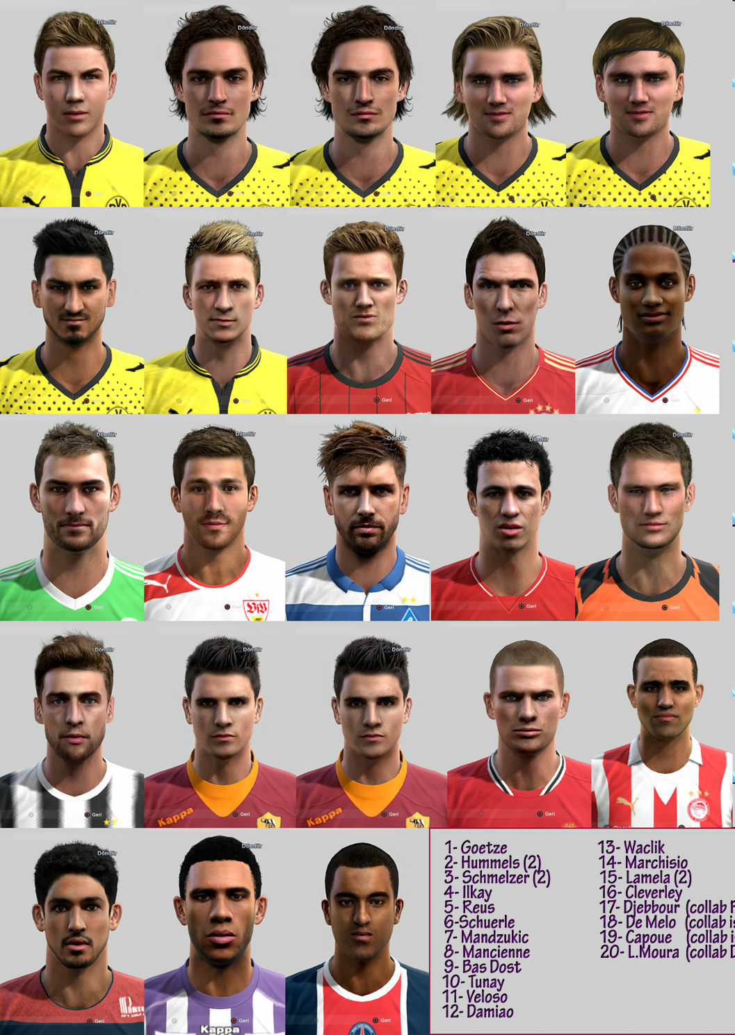 Mega Facepack by ilhan - PES Editing Corner