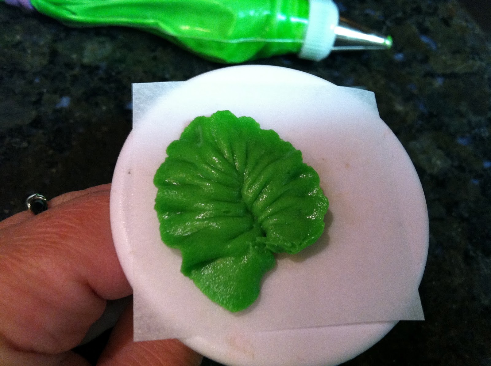 The Iced Queen: Violet Leaves in Royal Icing