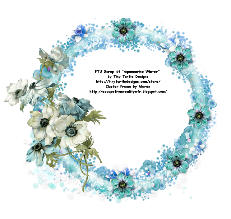 Escape From Reality Blog: FTU Clusters & Cluster Frames 'Aquamarine Winter'