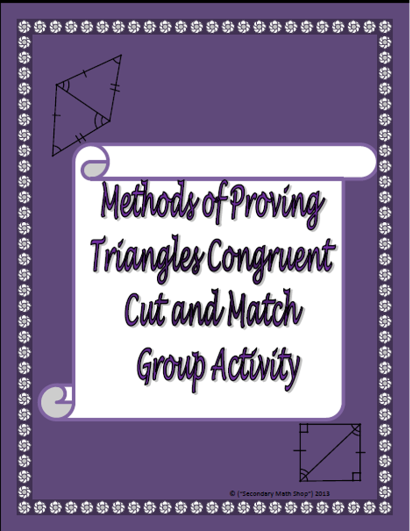 The Spectacular World Of Secondary Math: Triangles, Congruency and ...