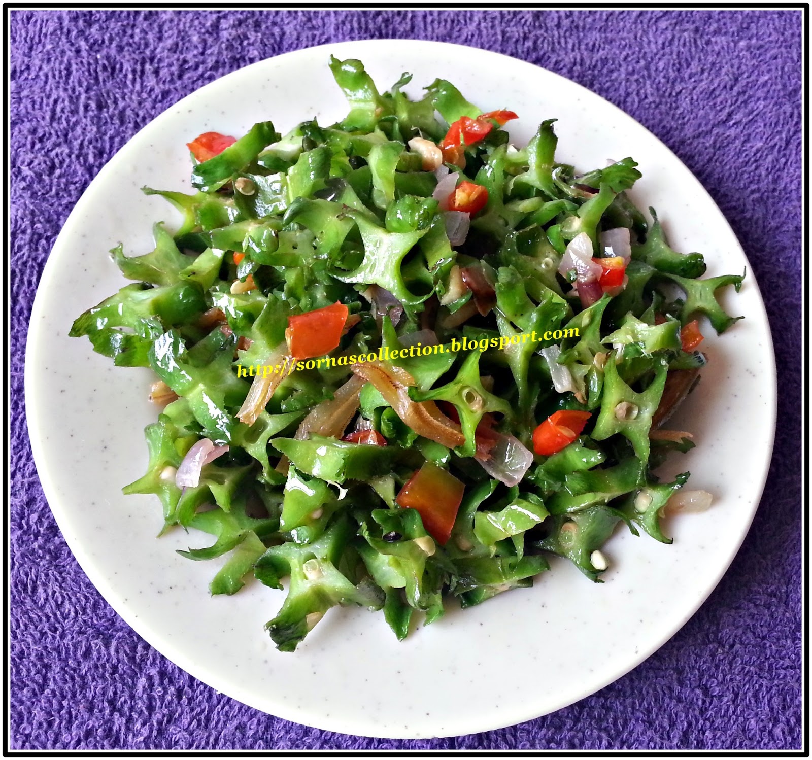My Recipes: STIR-FRIED FOUR ANGLED BEANS WITH ANCHOVIES