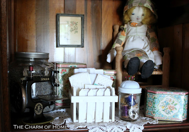 The Charm of Home: Antique Wardrobe Turned into Sewing Room