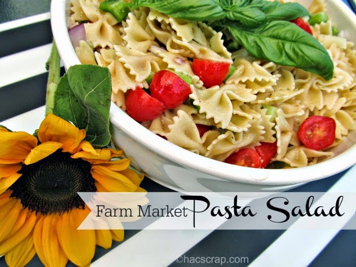 Farmers Market Pasta Salad - Recipe from Hillary Chybinski