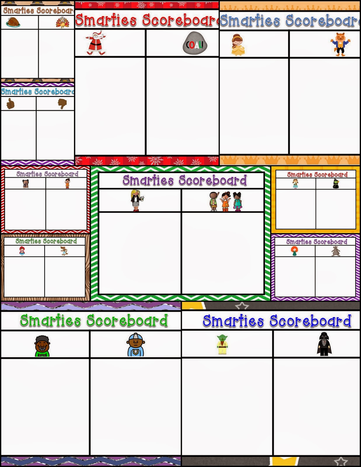 WBT: Smarties Scoreboards! - Classroom Freebies