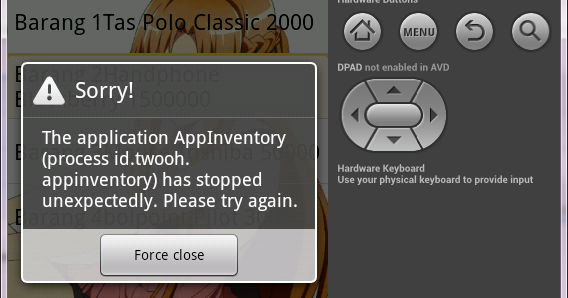 Mengatasi Force Close pada Aplikasi Android Menggunakan LogCat