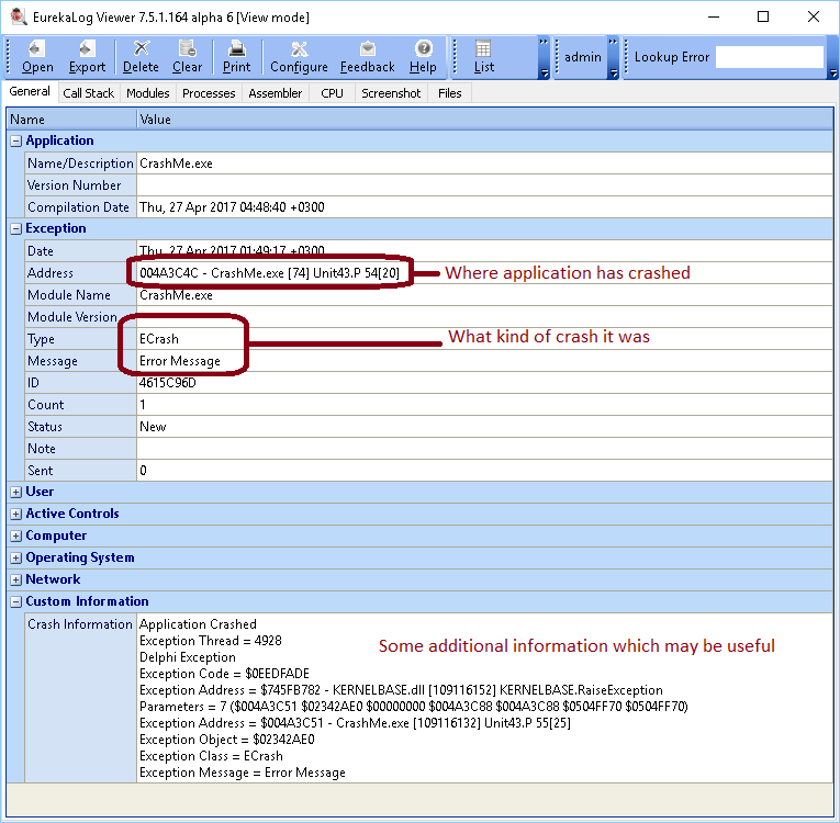 Using Threads Snapshot tool as postmortem debugger