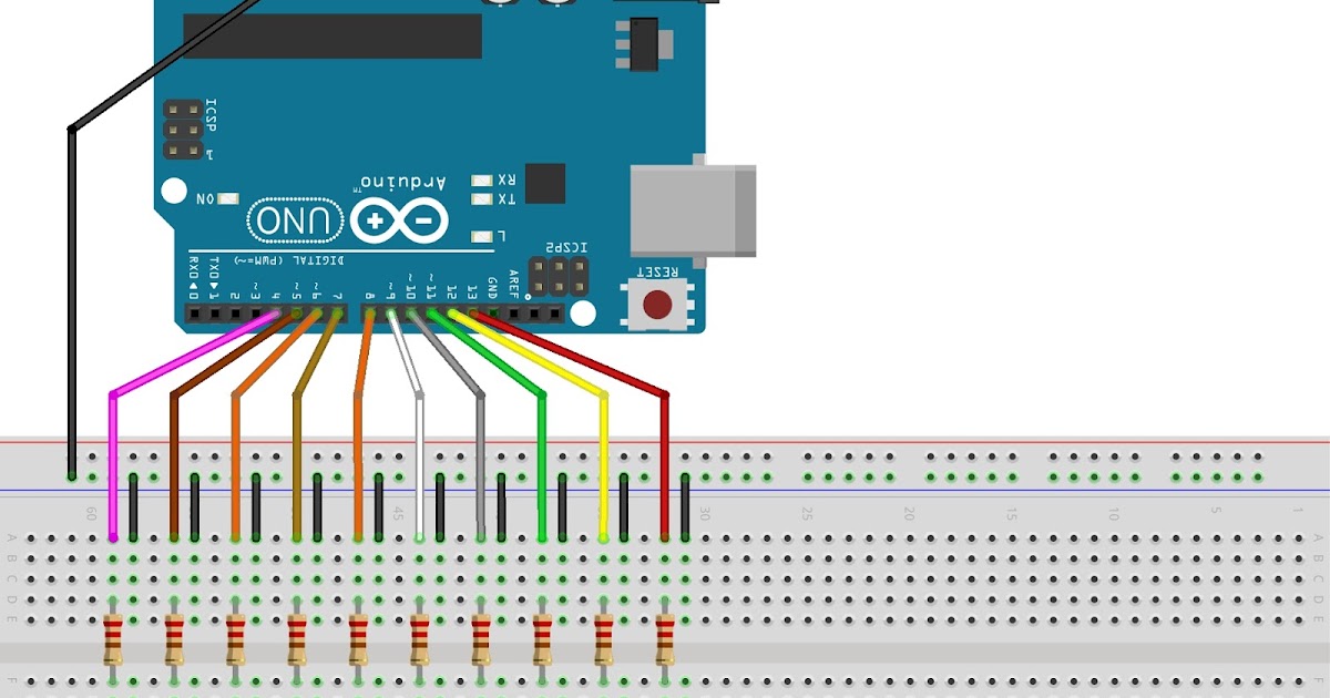 LED Chaser Using Arduino - TechKevin