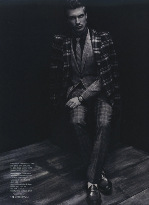 Chic Management: Corey Wallace for Mens Style Autumn 2012 issue
