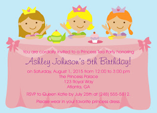 Bunny Prints: Princess Tea Party Invitation