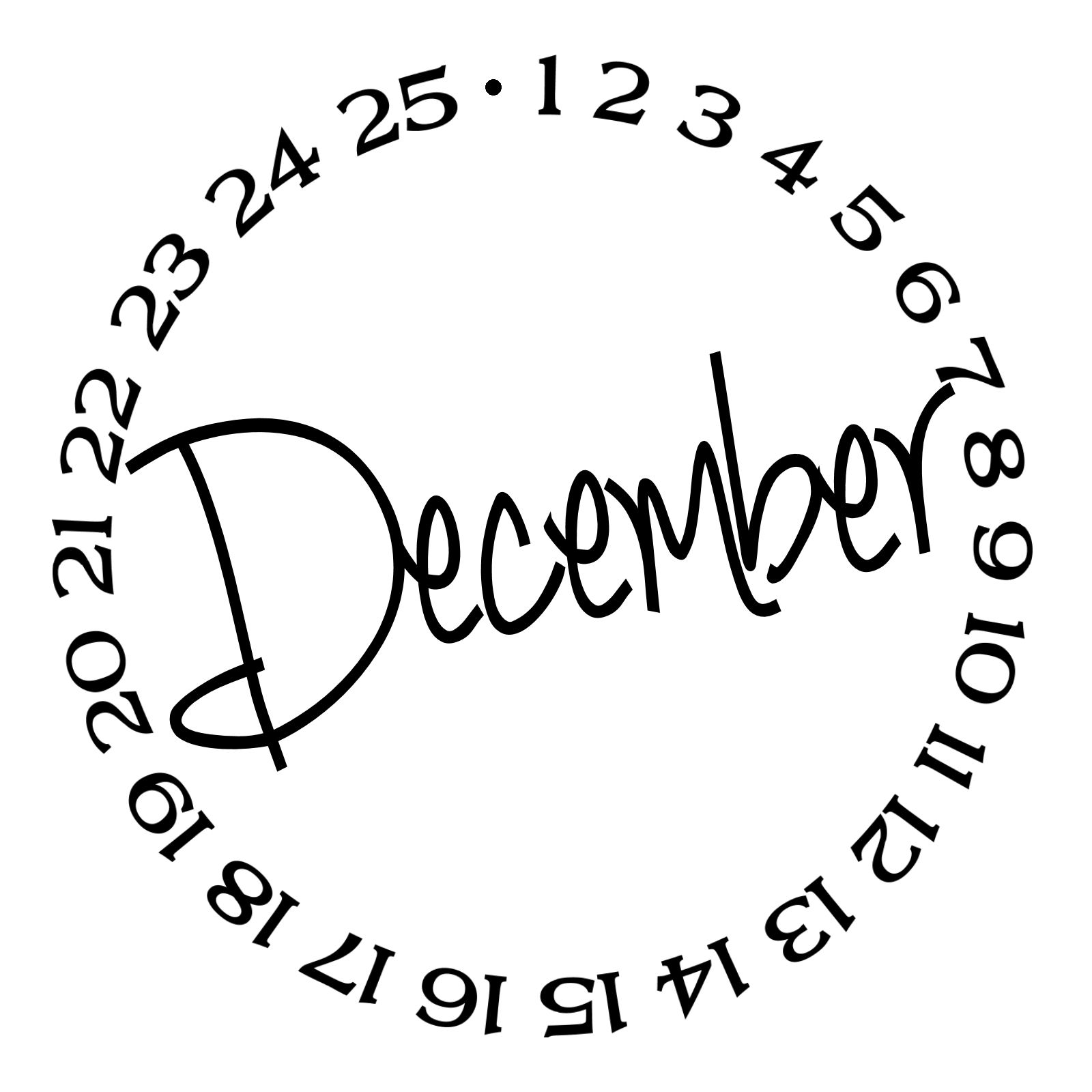 Create with TLC: Printable December Date Stamp.....