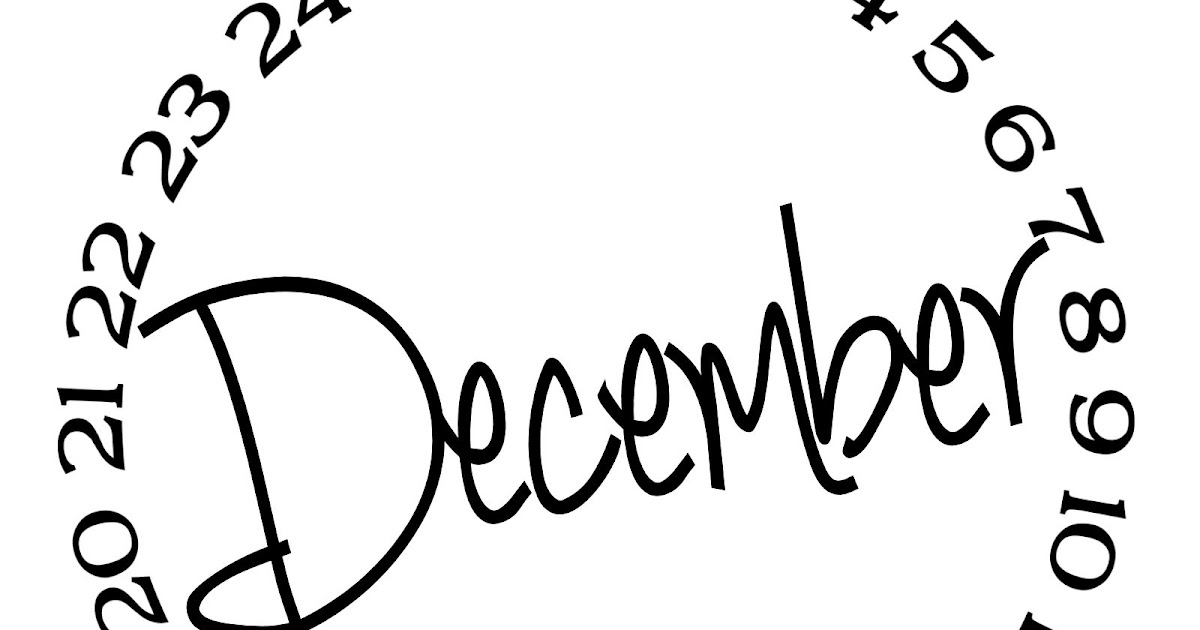 Create with TLC: Printable December Date Stamp.....