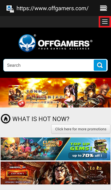 游戏充值教学大师: 如何注册offgamers帐号教学(手机版)