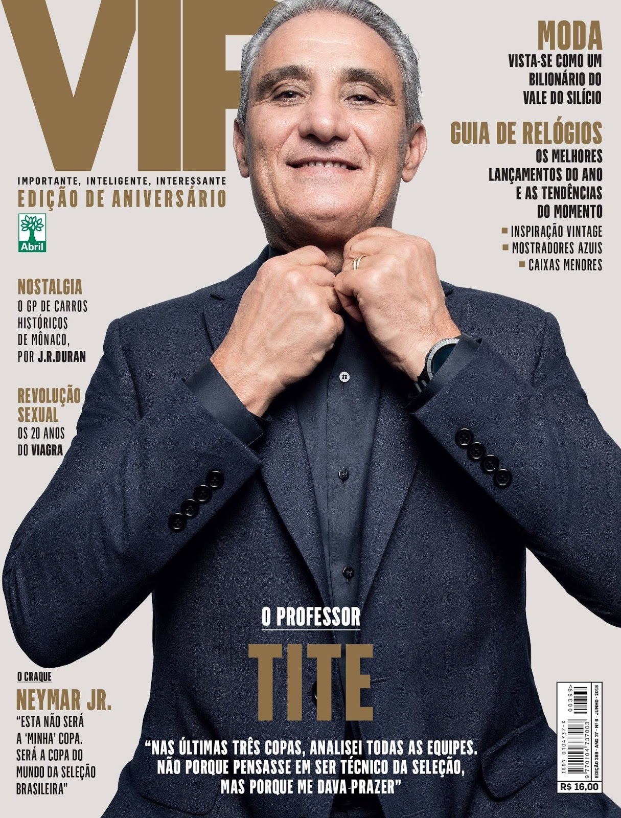 Coluna Blah: Revista VIP - Tite e Neymar - Junho de 2018