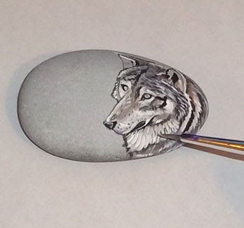 ANCIENT GRAFFITI: Brown Tabby cat , Timber & White Artic Wolf Rock Art ...