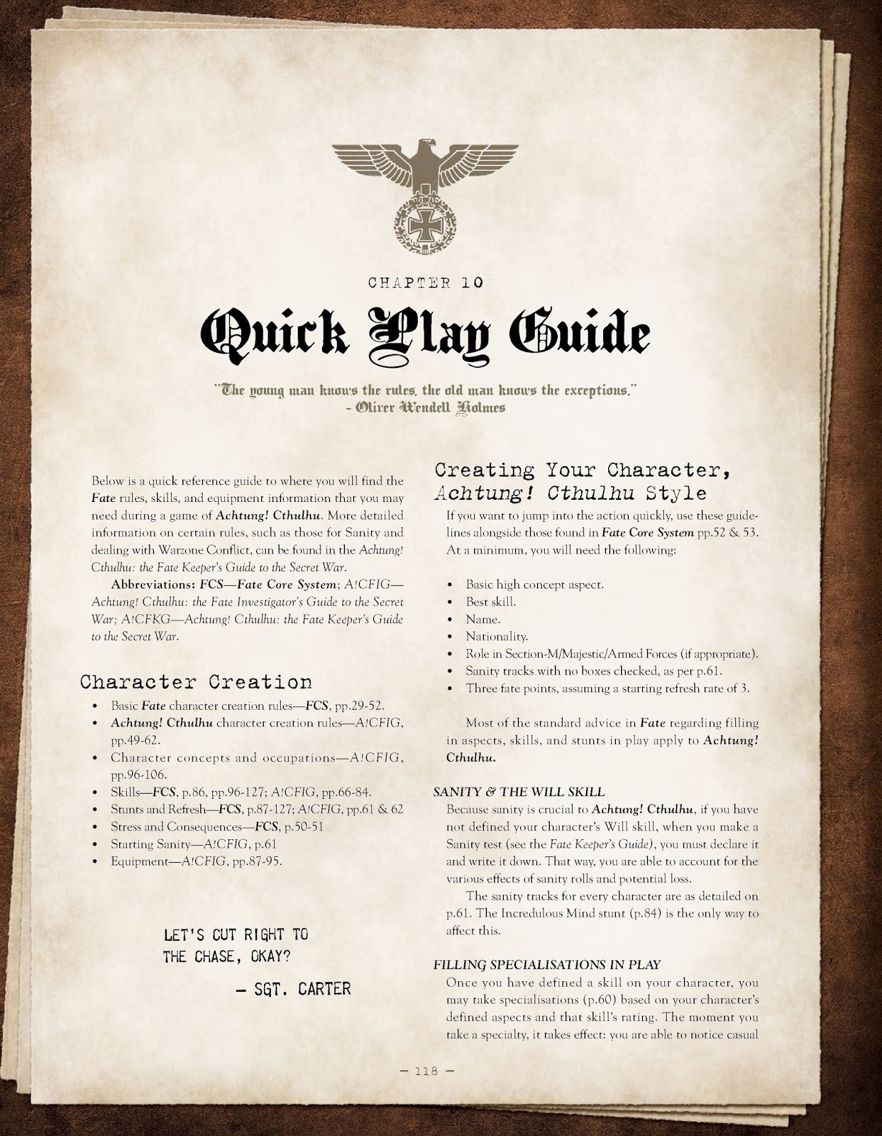 Susurros desde la Oscuridad: Achtung! Cthulhu: FATE investigator's guide