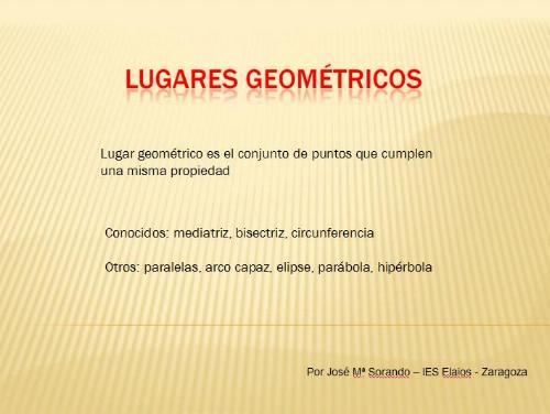 Matemáticas Elaios 3º ESO: Lugares geométricos