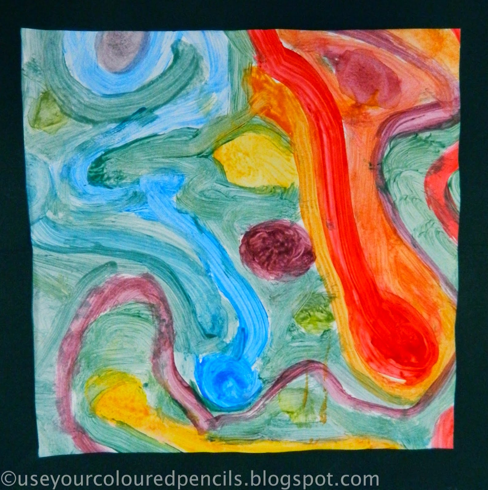 Use Your Coloured Pencils: Abstract Paintings