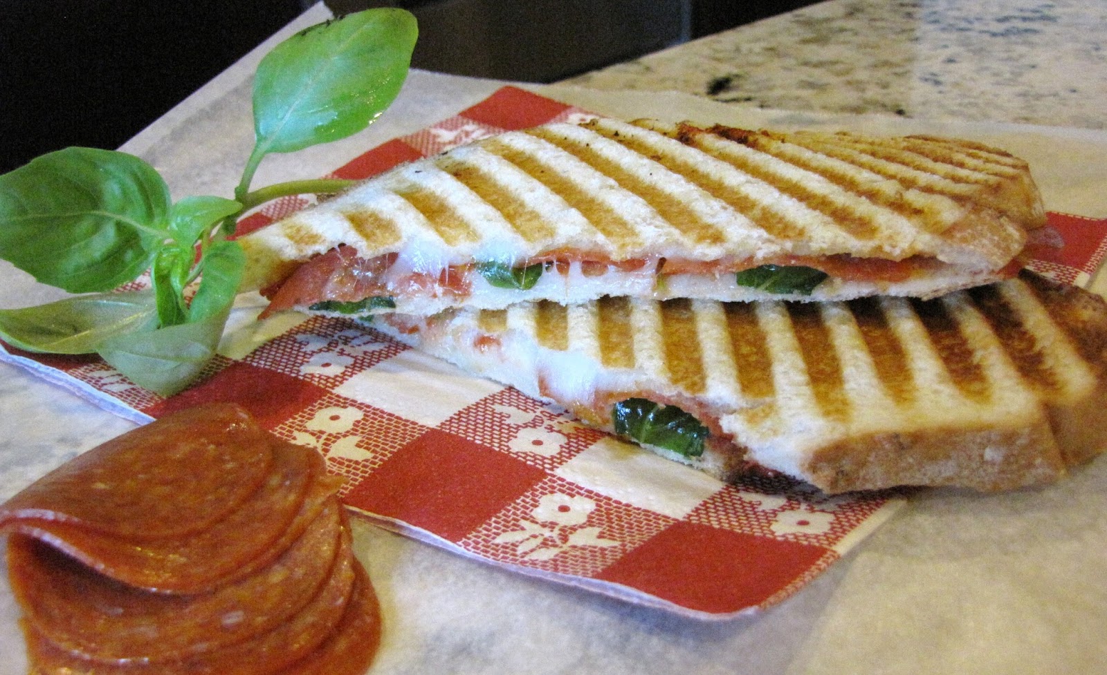 Celebrate My Whimsy: Pepperoni Basil Panini