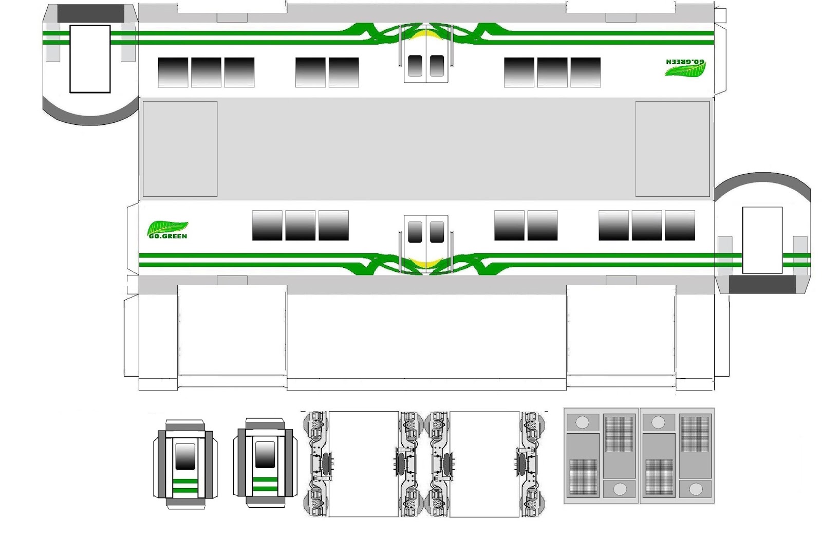 wafykeren's12: pola papercraft kereta api