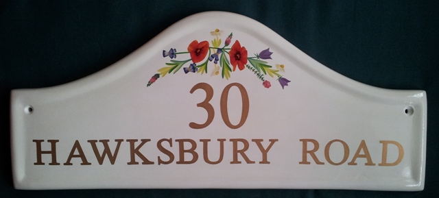 Hand Painted House Signs by Ceramic Art: House Sign Express Despatch