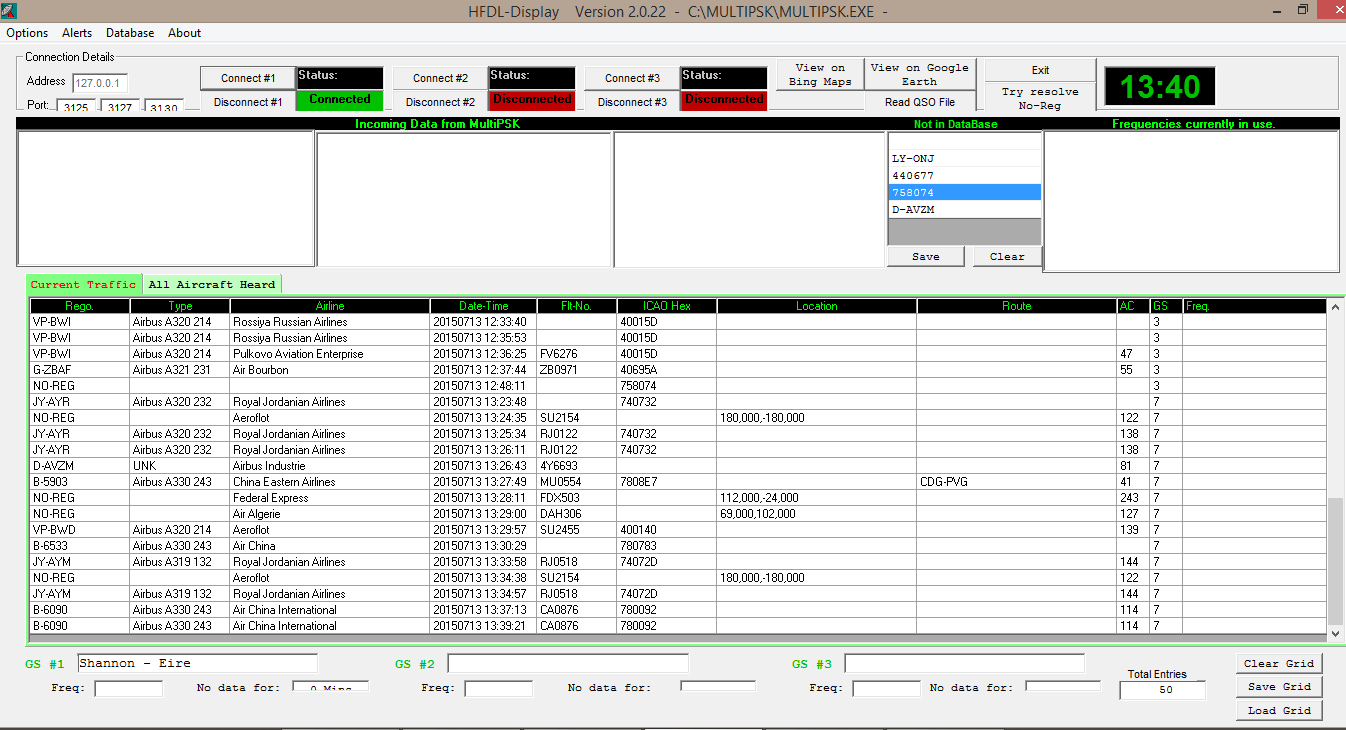 iz3029swl Luca: Ricezioni HFDL (high frequency data link) ARINC 635-3