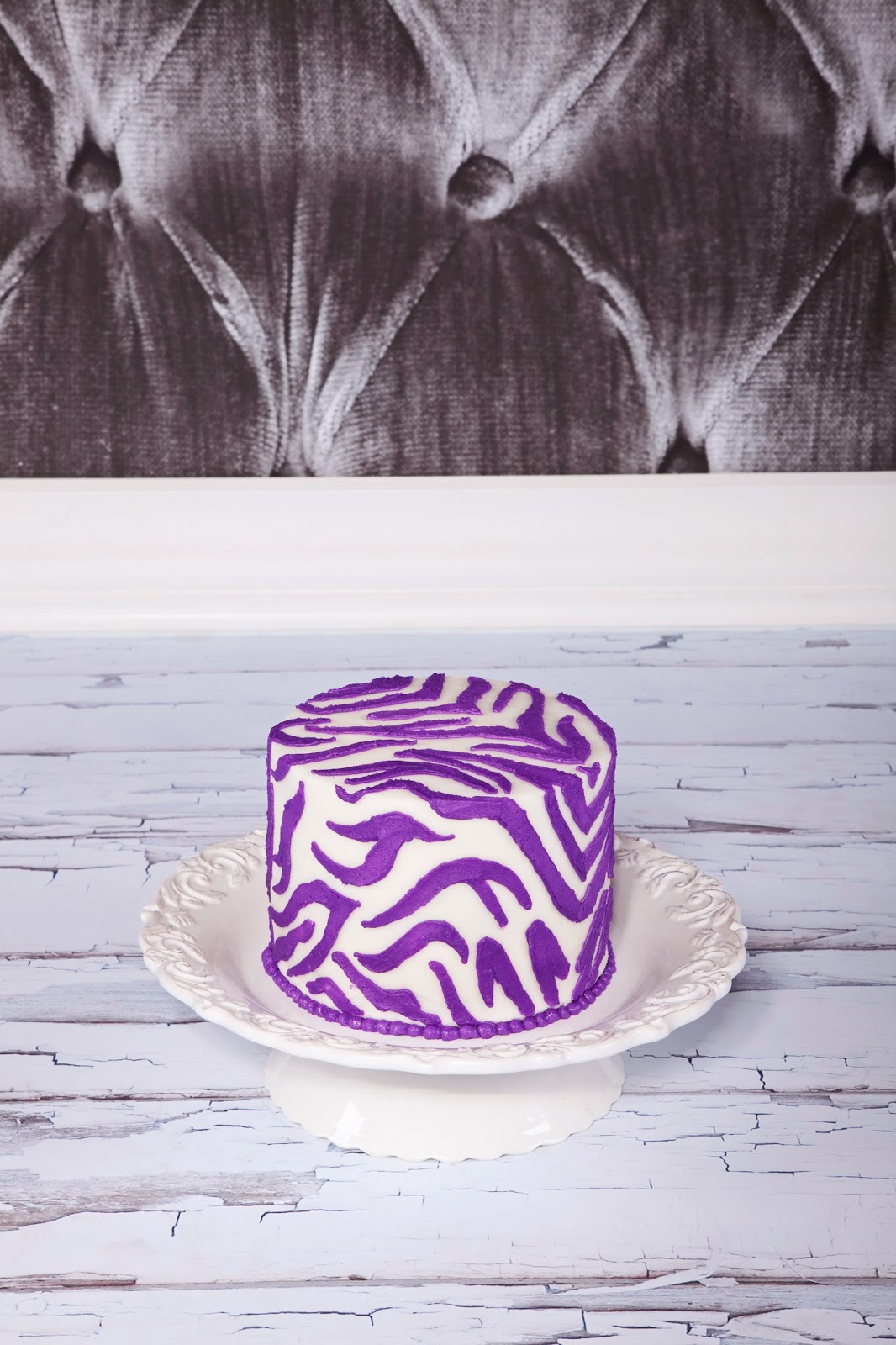 Purple Zebra Print Cake