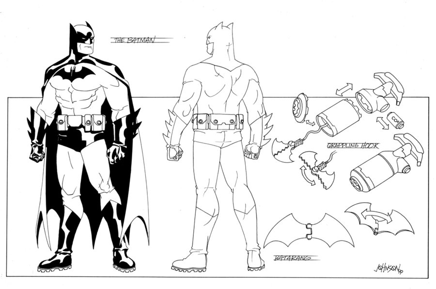 The Dork Review: Batman Model Sheet by Dave Johnson