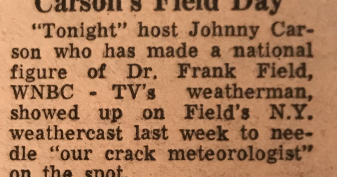 Classic Television Showbiz: The Tonight Show with guest Dr. Frank Field ...