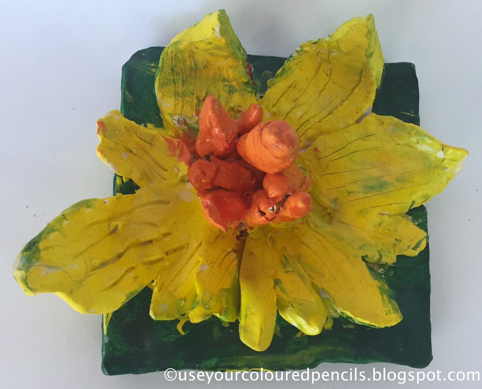 Use Your Coloured Pencils: Flower Sculptures in Clay