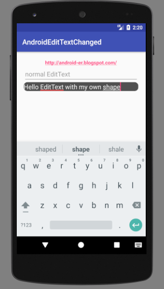 Android-er: EditText with custom shape (drawable) Android-er: EditText with custom shape (drawable)