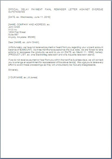 Final Payment Reminder Letter Template